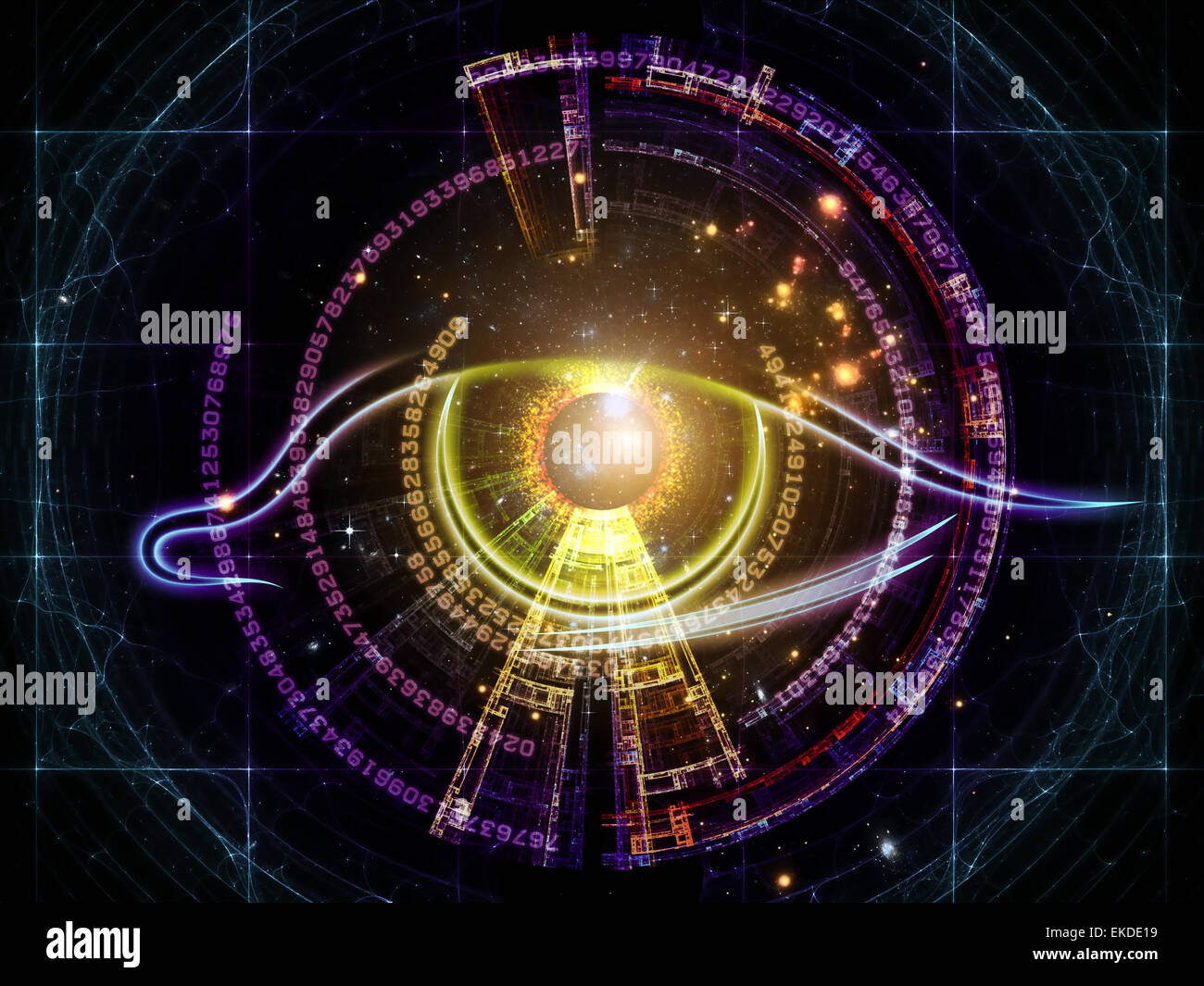 Eye of numbers Stock Photo - Alamy