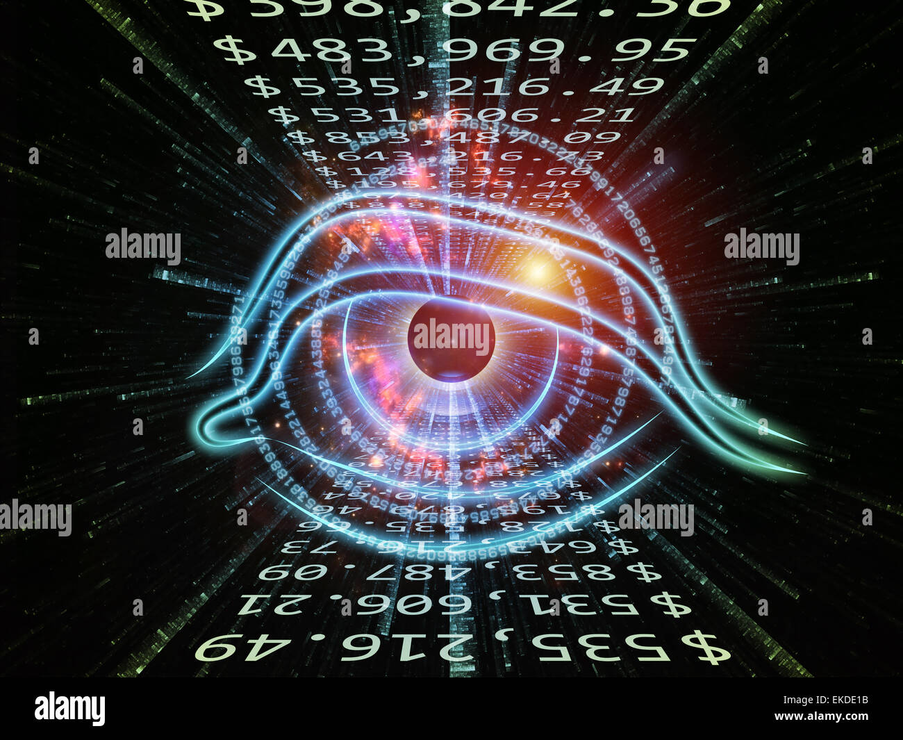 Eye of digits Stock Photo - Alamy