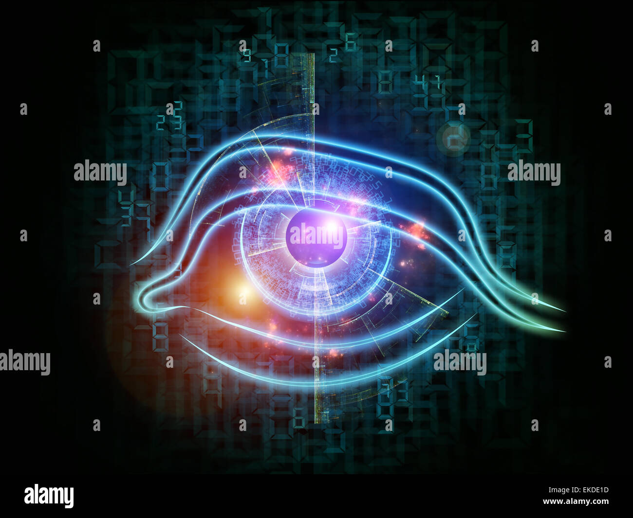 Eye of digital progress Stock Photo - Alamy