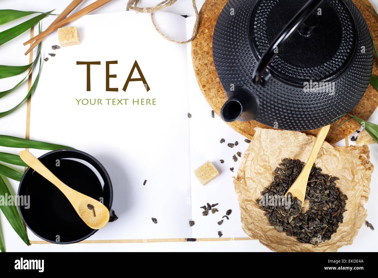 Open notebook asian tea hi-res stock photography and images - Alamy
