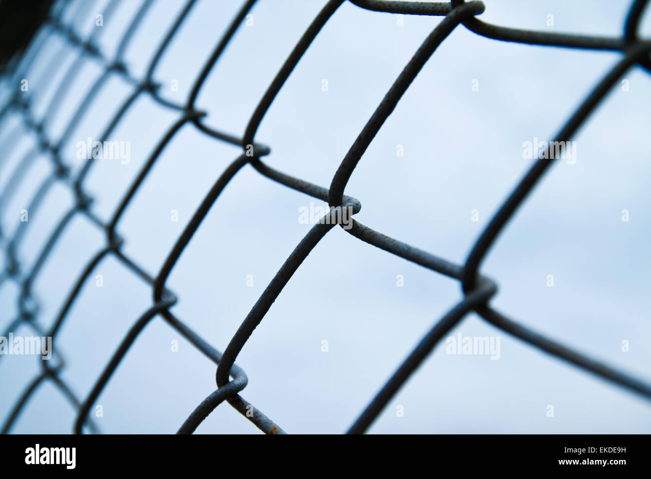 perspective of wire fence Stock Photo - Alamy