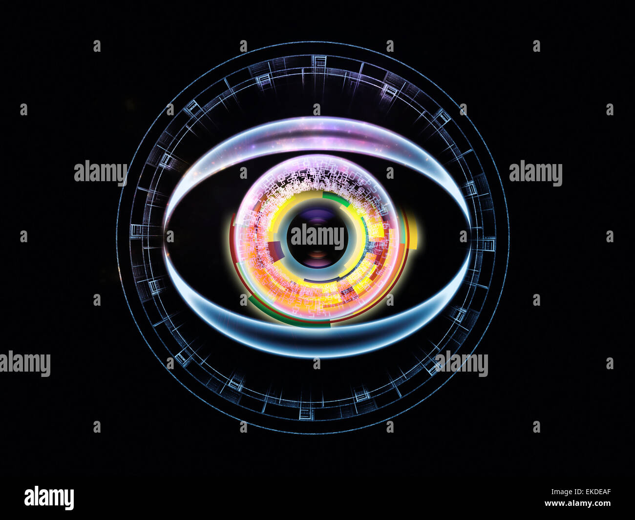 Iris of technology Stock Photo - Alamy