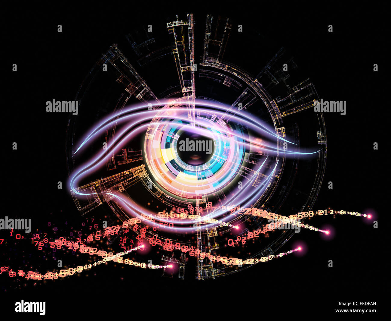 Eye of numbers Stock Photo - Alamy