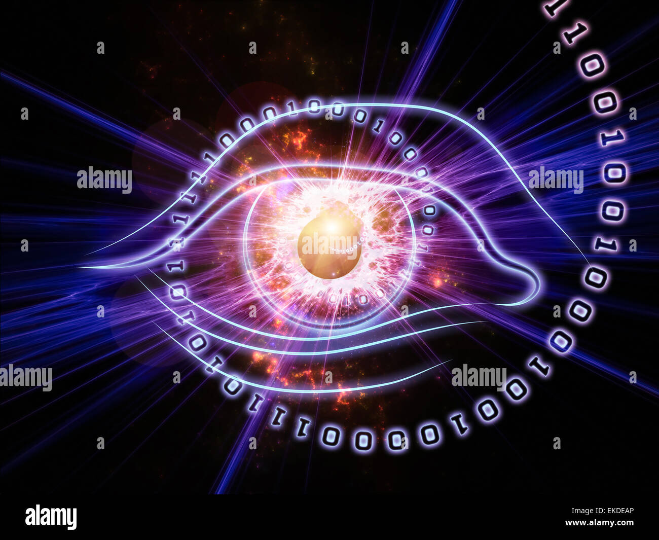 Eye of numbers Stock Photo - Alamy