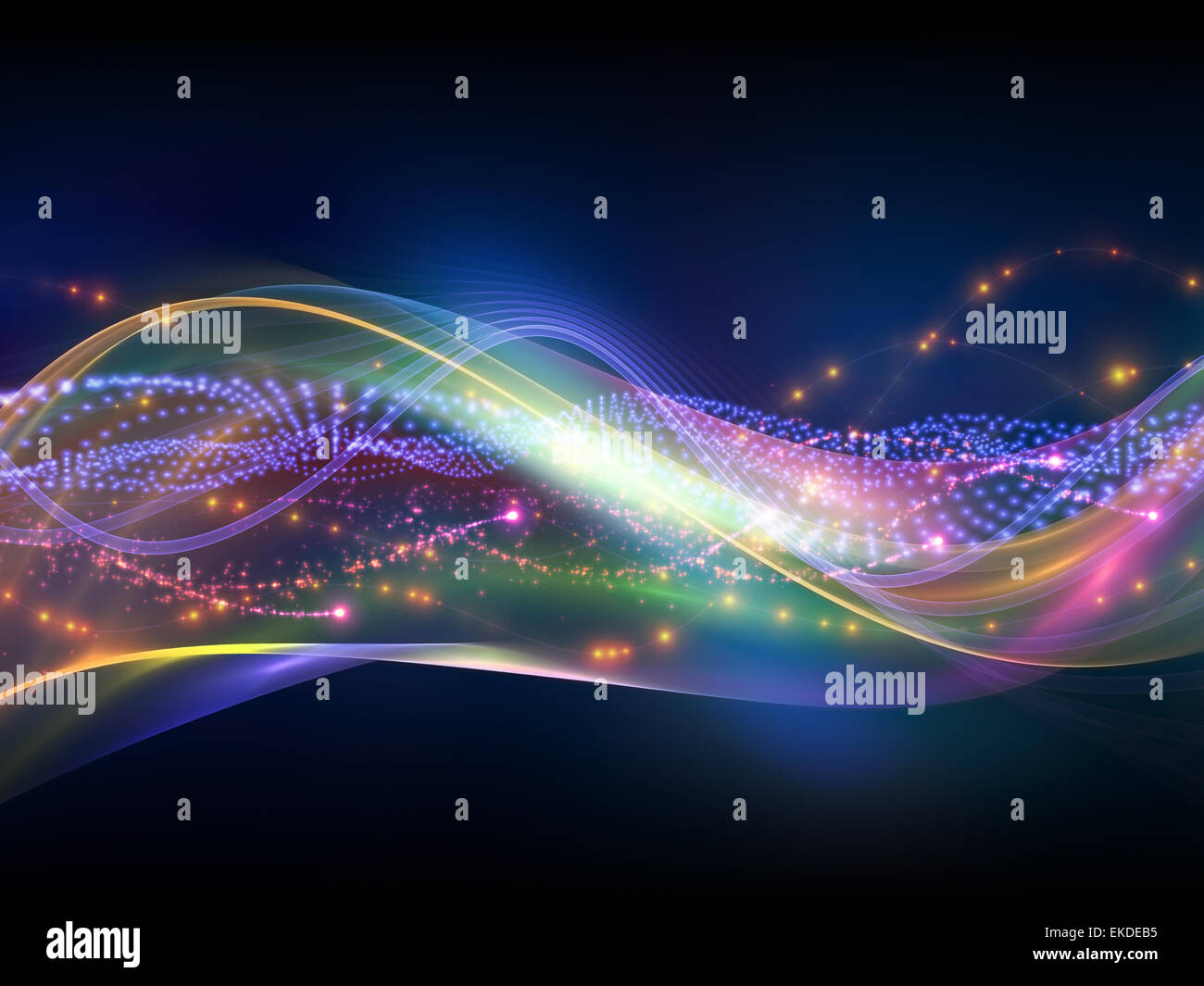Sine waves of lights Stock Photo - Alamy