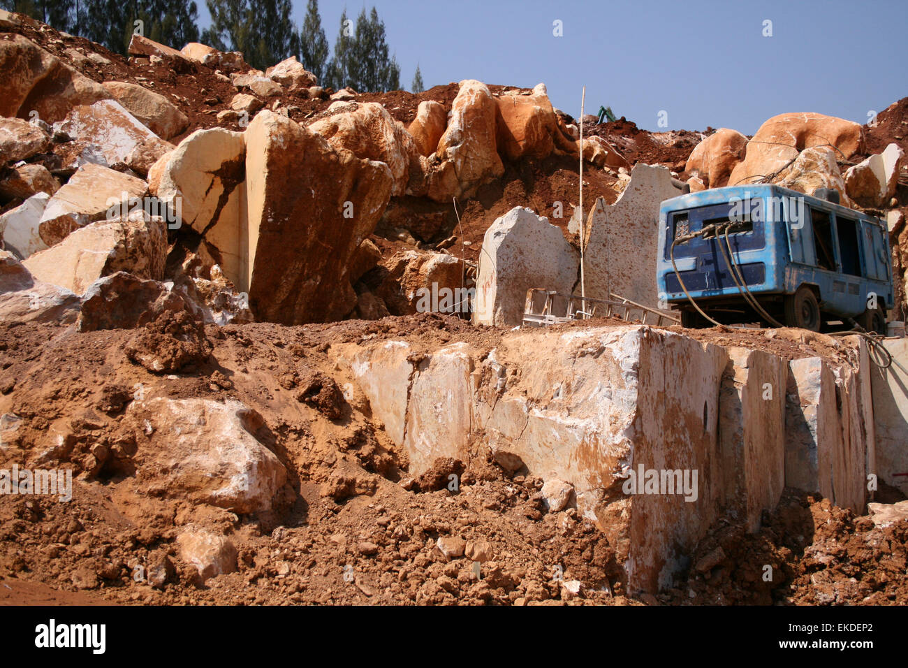 Open pit marble quarry in hi-res stock photography and images - Alamy