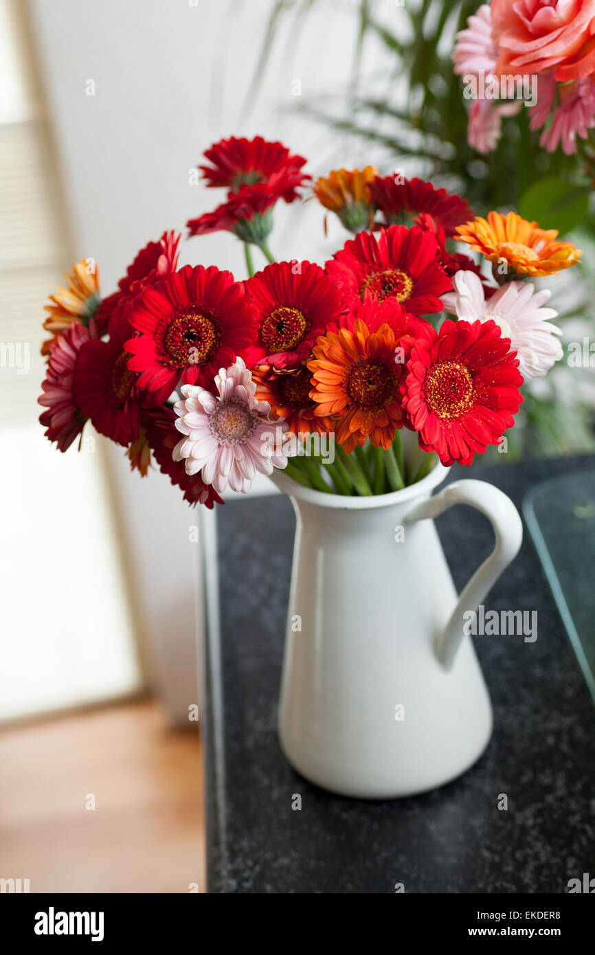Bouquet Of Gerberas Stock Photo - Alamy
