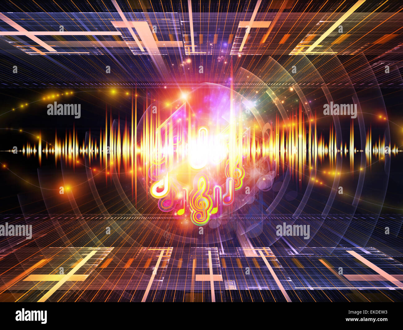 Burst of music notes Stock Photo - Alamy