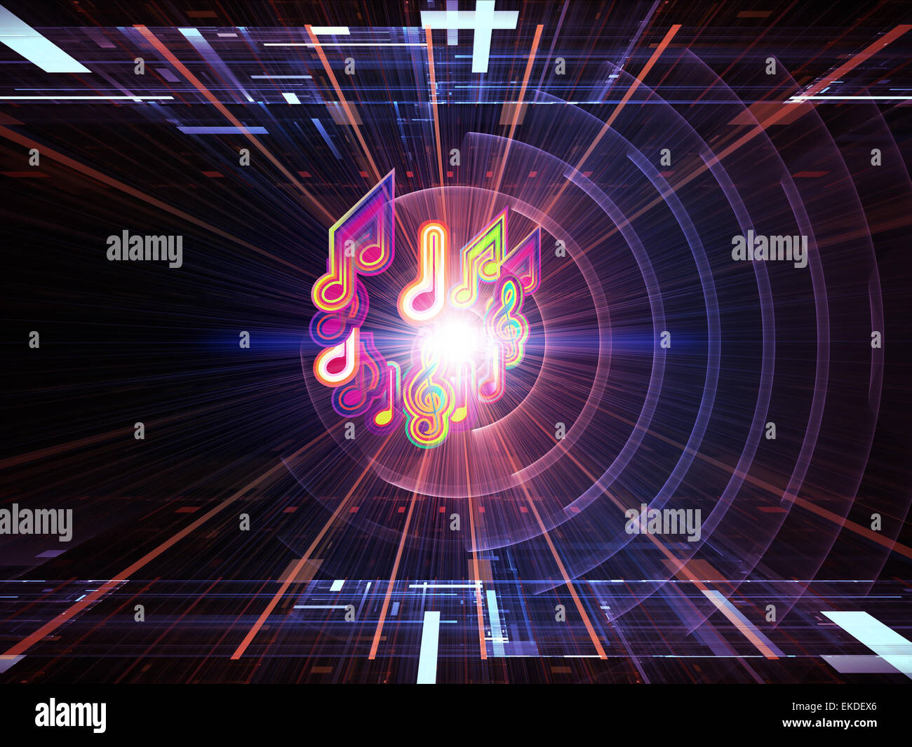 Burst music notes hi-res stock photography and images - Alamy