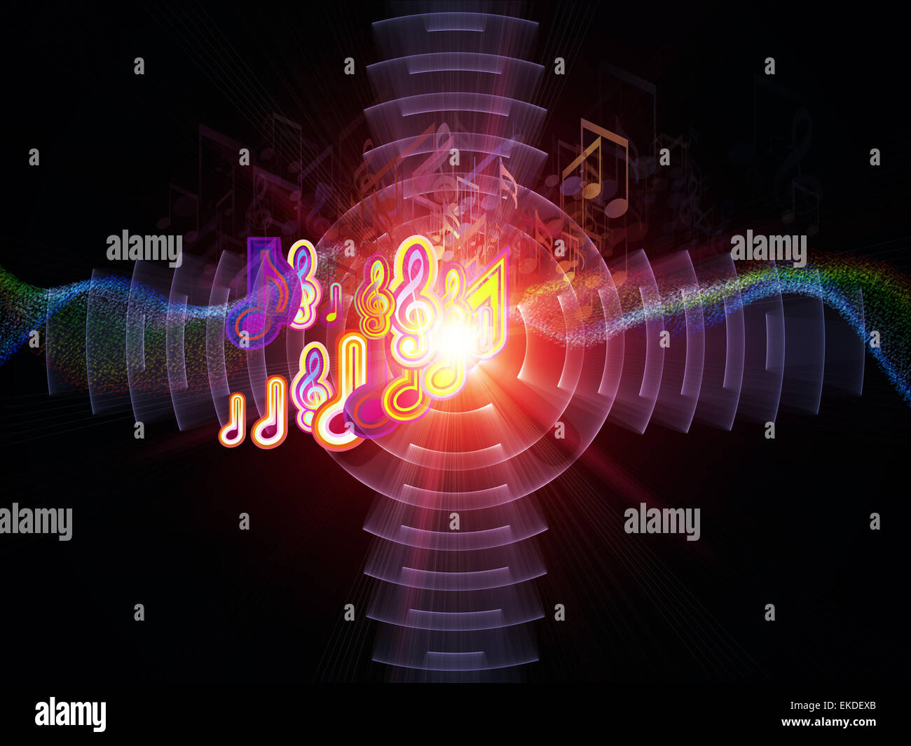 Waves of music Stock Photo - Alamy
