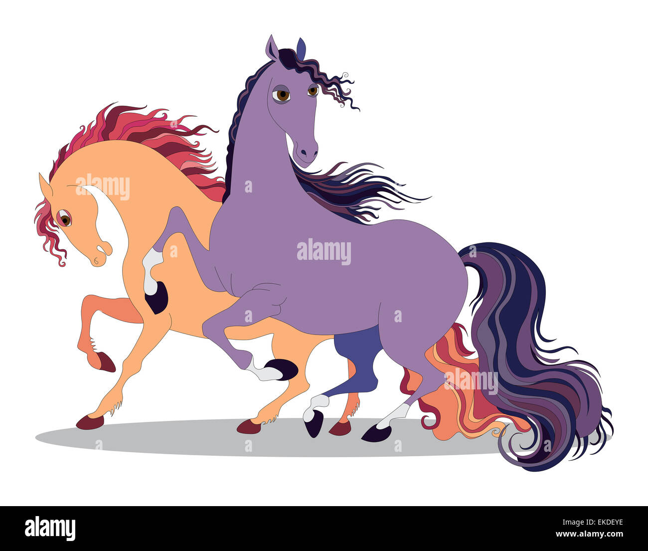 Mare and foal horse Cut Out Stock Images & Pictures - Alamy