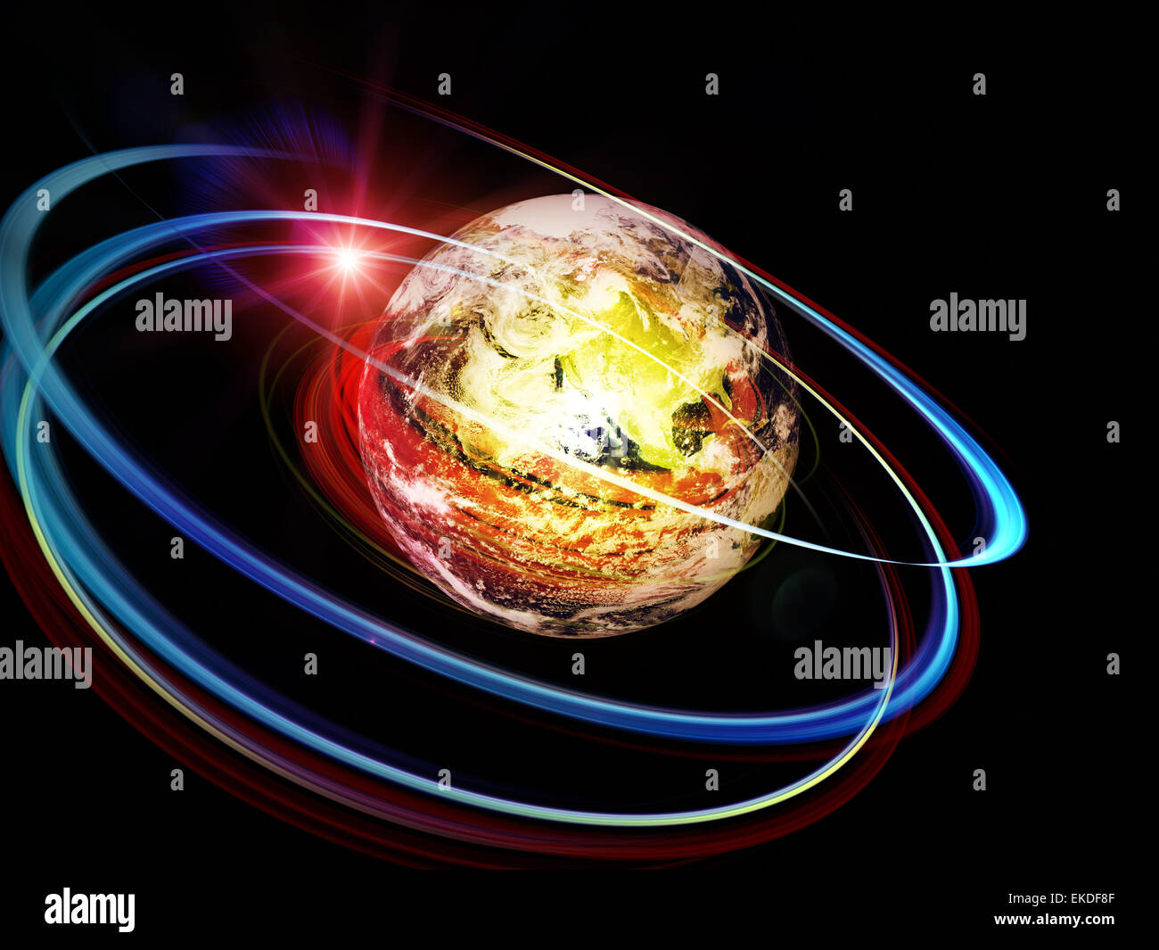 Earth Trails Composition Stock Photo - Alamy