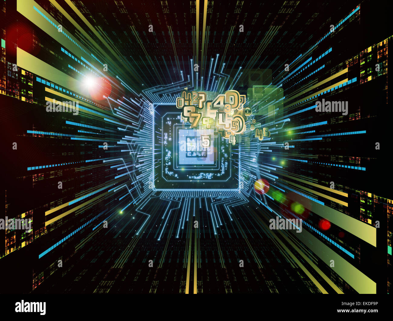 Digital Life of CPU Stock Photo - Alamy