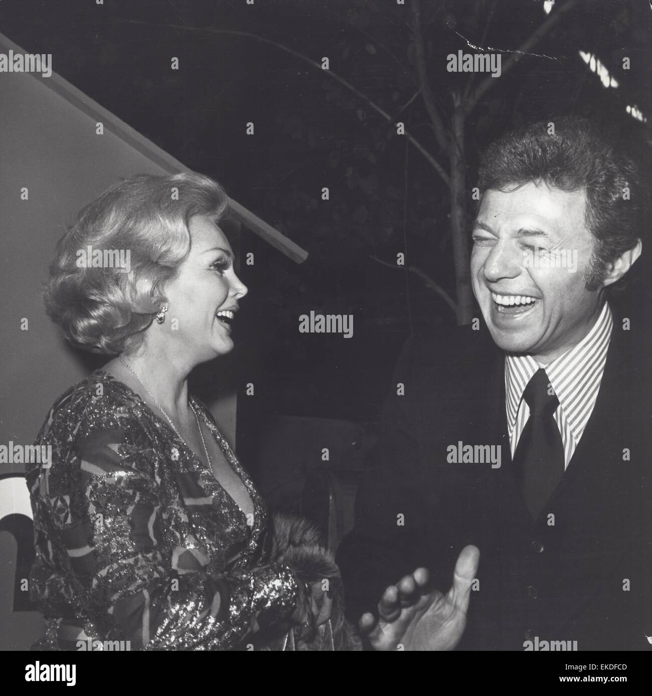 ZSA ZSA GABOR Steve Lawrence at the premiere of Benji, The Avco Cinema ...