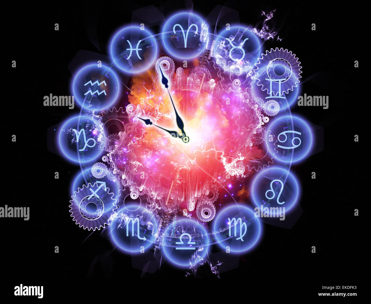 Zodiac clock hi-res stock photography and images - Alamy