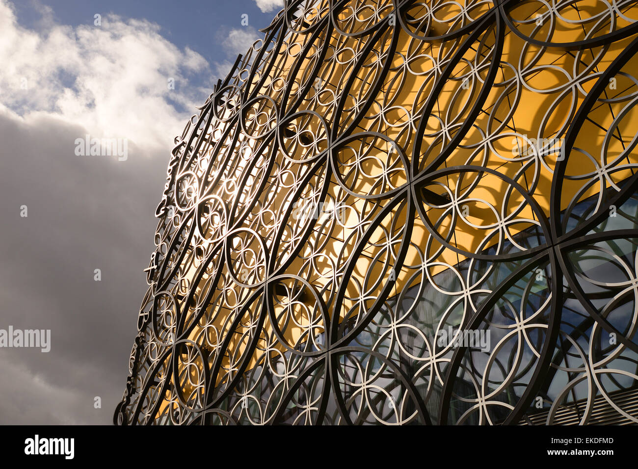 External detail of the Birmingham Central Library, Birmingham city ...