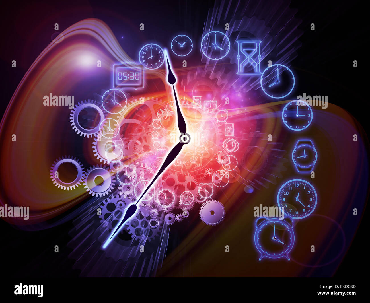 Flow clock date time time hi-res stock photography and images - Alamy
