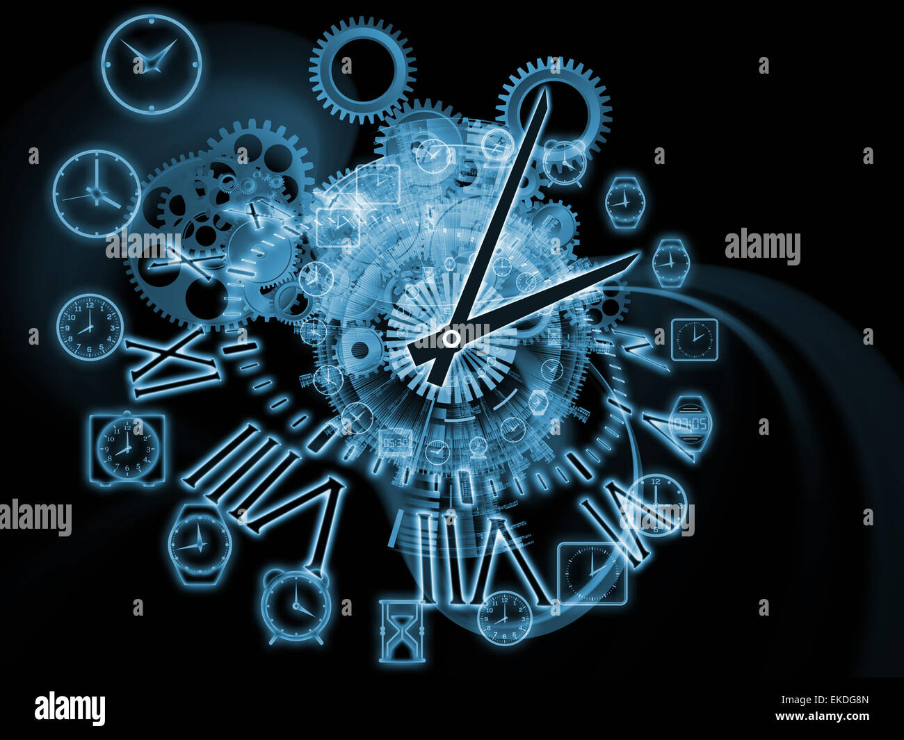 Flow clock date time time hi-res stock photography and images - Alamy