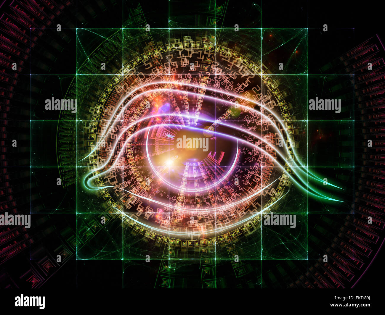 Eye of numbers Stock Photo - Alamy