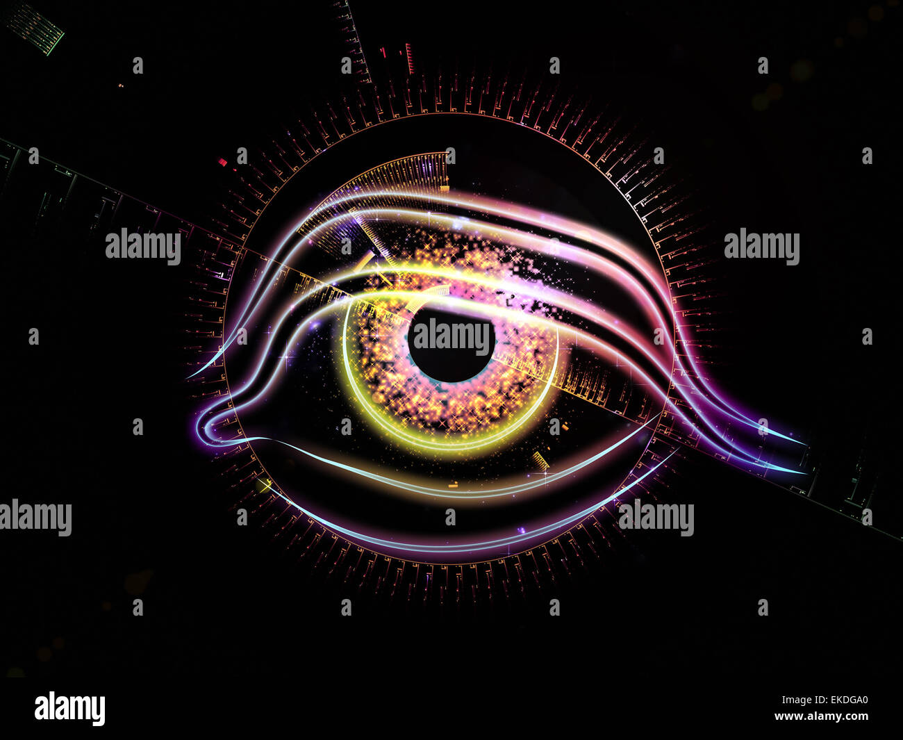 Iris of technology Stock Photo - Alamy