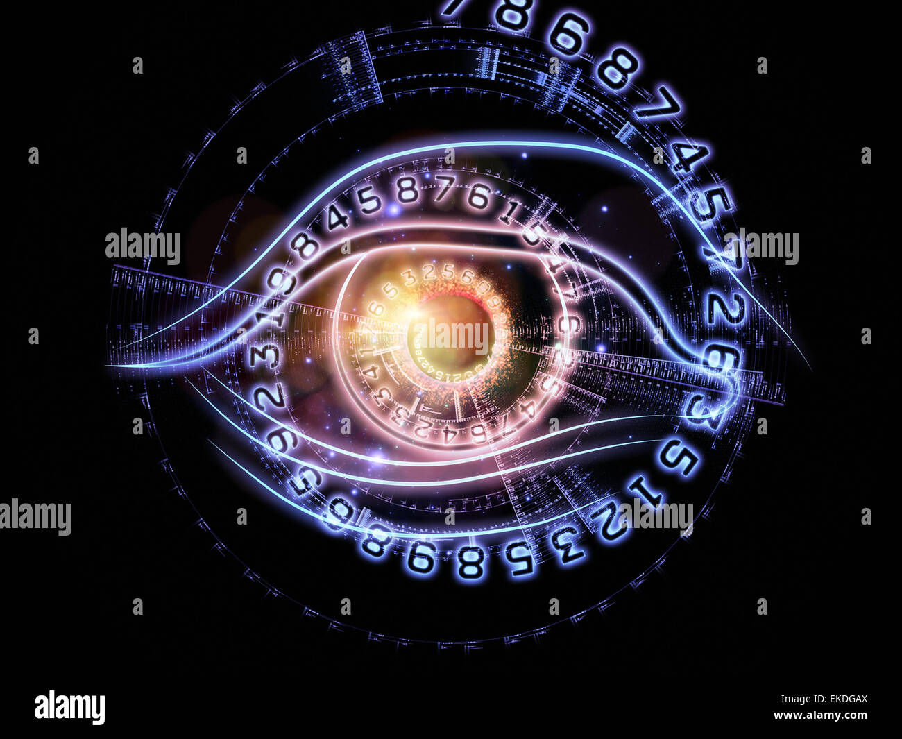 Eye of digits Stock Photo - Alamy