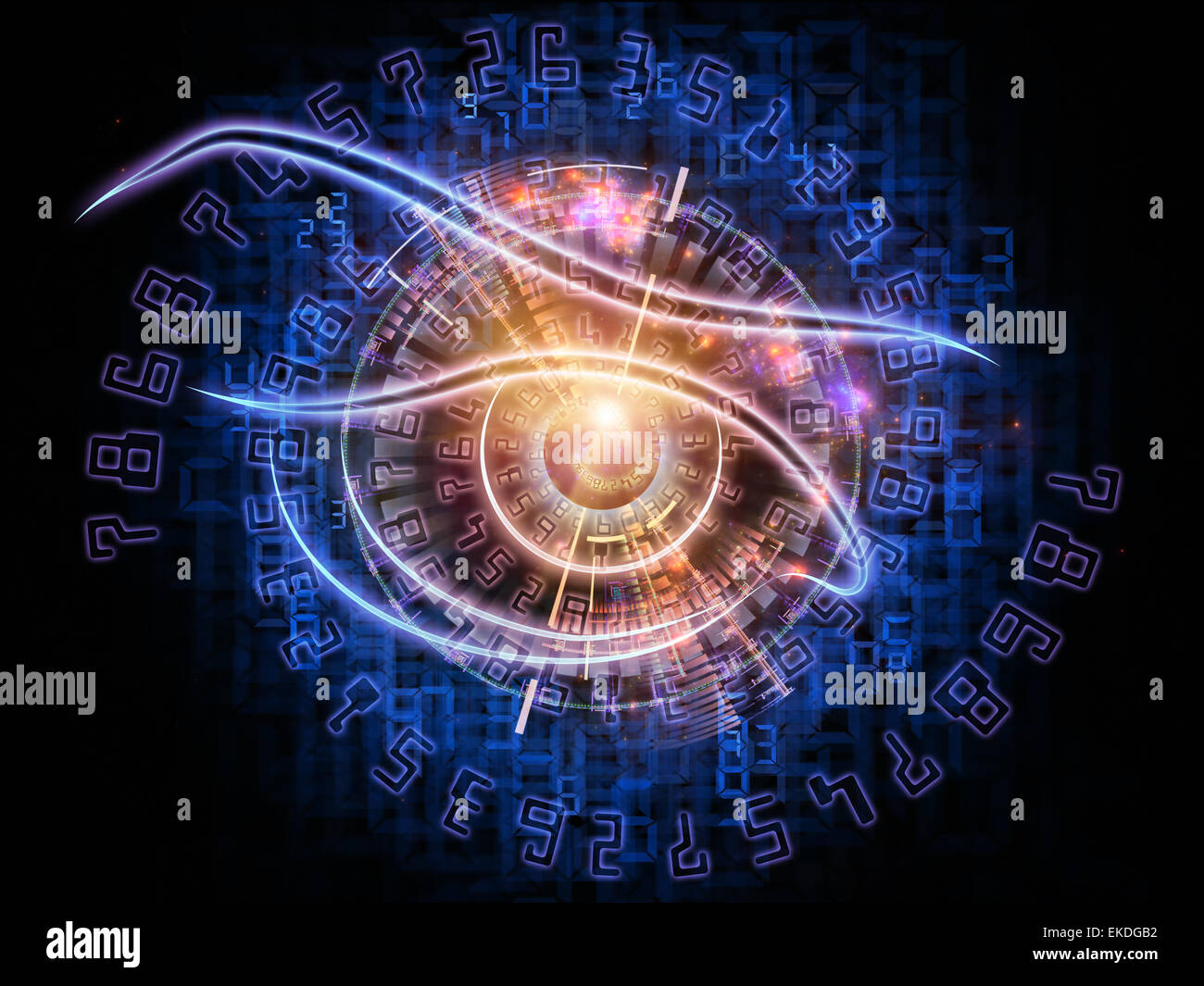 Eye of numbers Stock Photo - Alamy