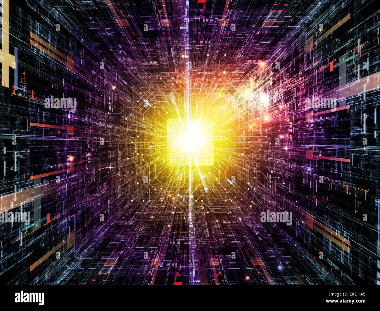 Lights of Computing Stock Photo - Alamy