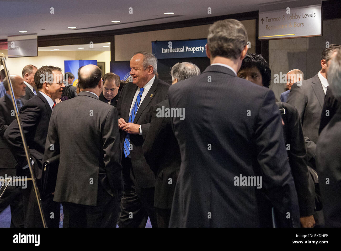 Acting CBP Commissioner Thomas Winkowski engages with attendees at the ...