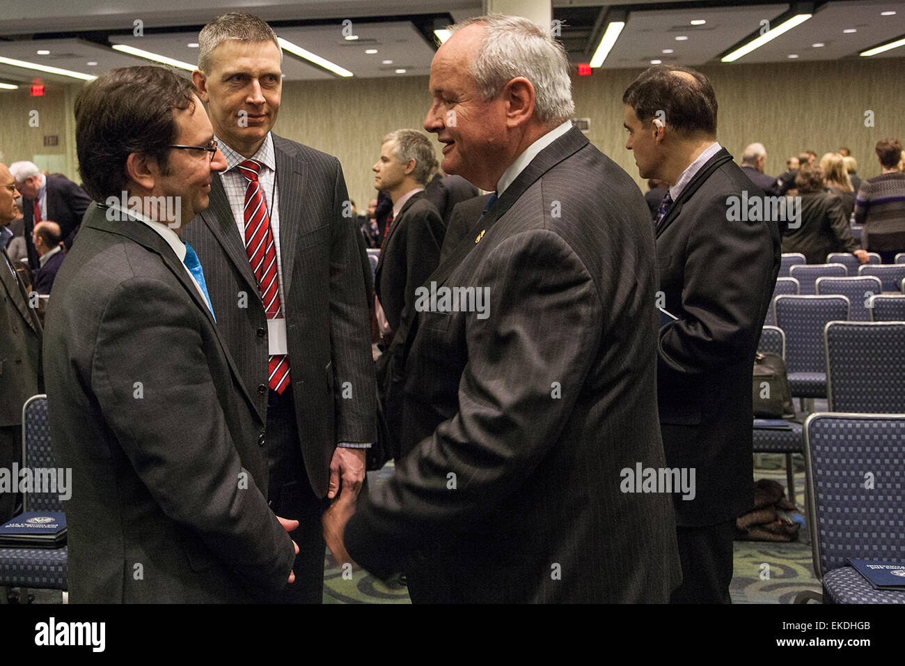 Acting CBP Commissioner Thomas Winkowski engages with attendees during ...
