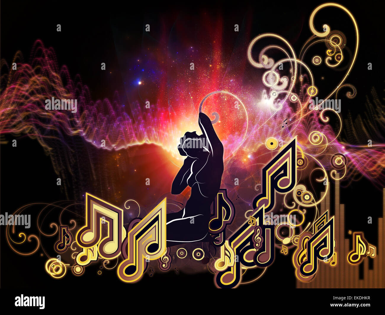 Energy of Music Stock Photo - Alamy
