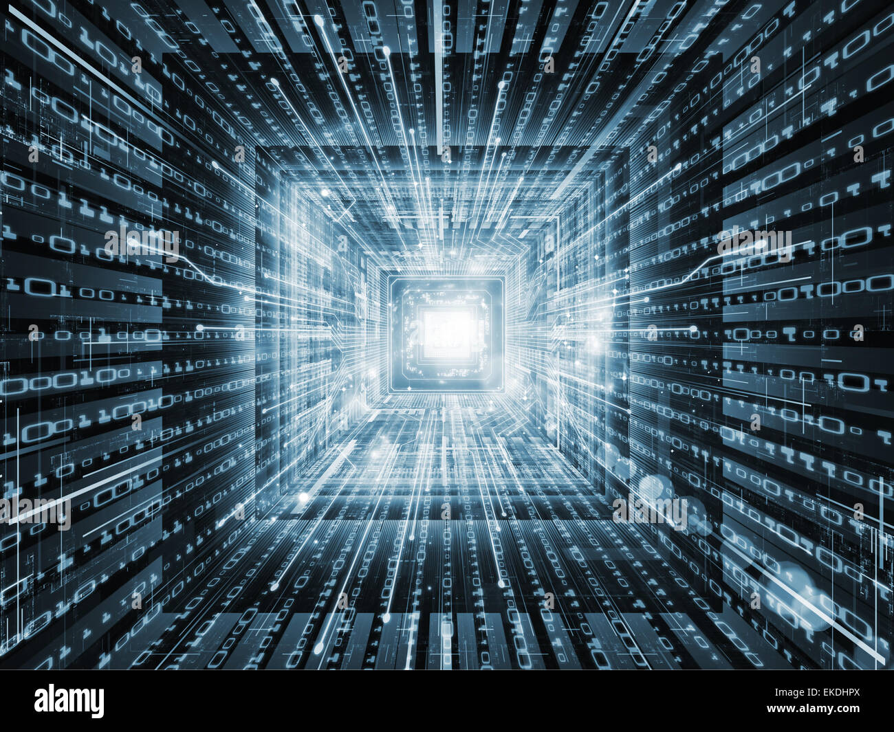 Visualization of digital CPU Stock Photo - Alamy