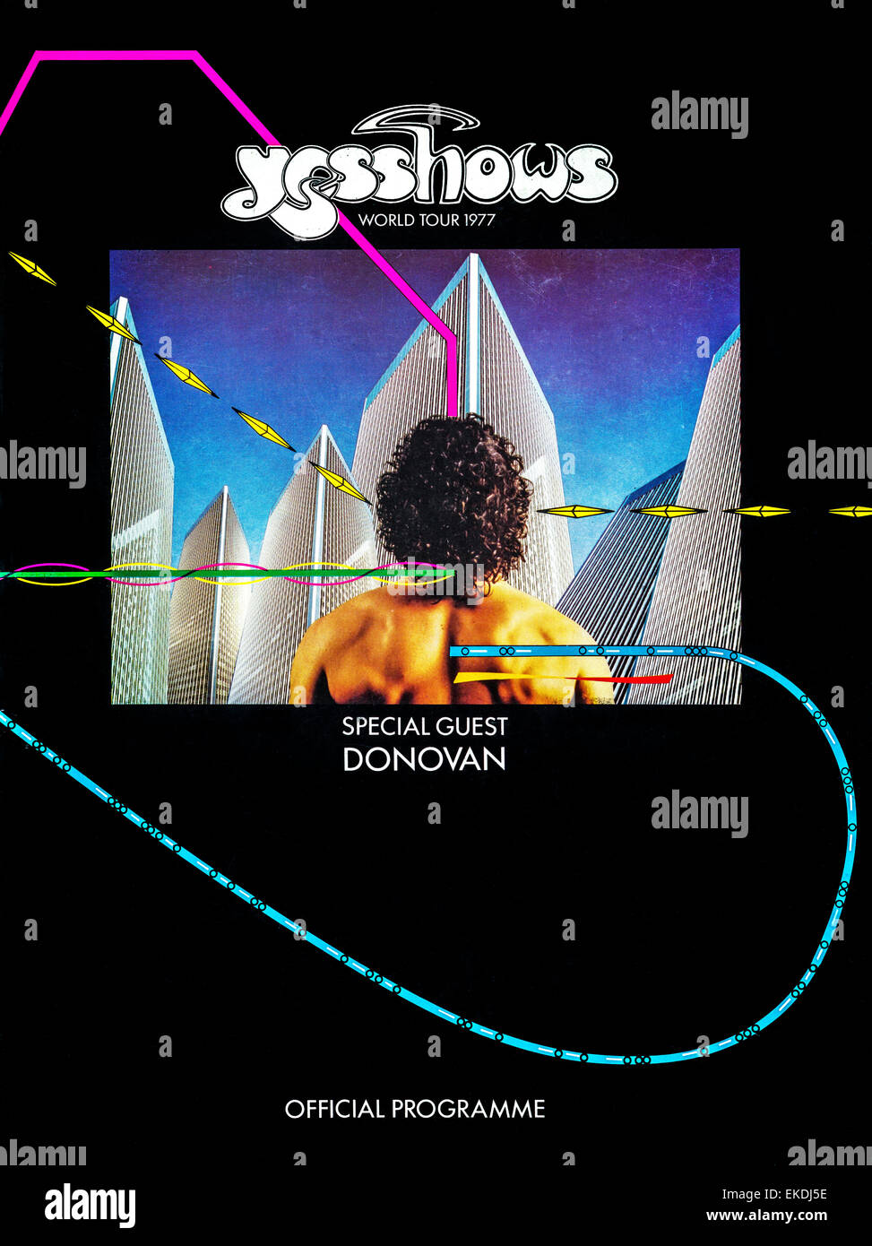 Yes shows world tour concert programme. November 1977 Stock Photo - Alamy