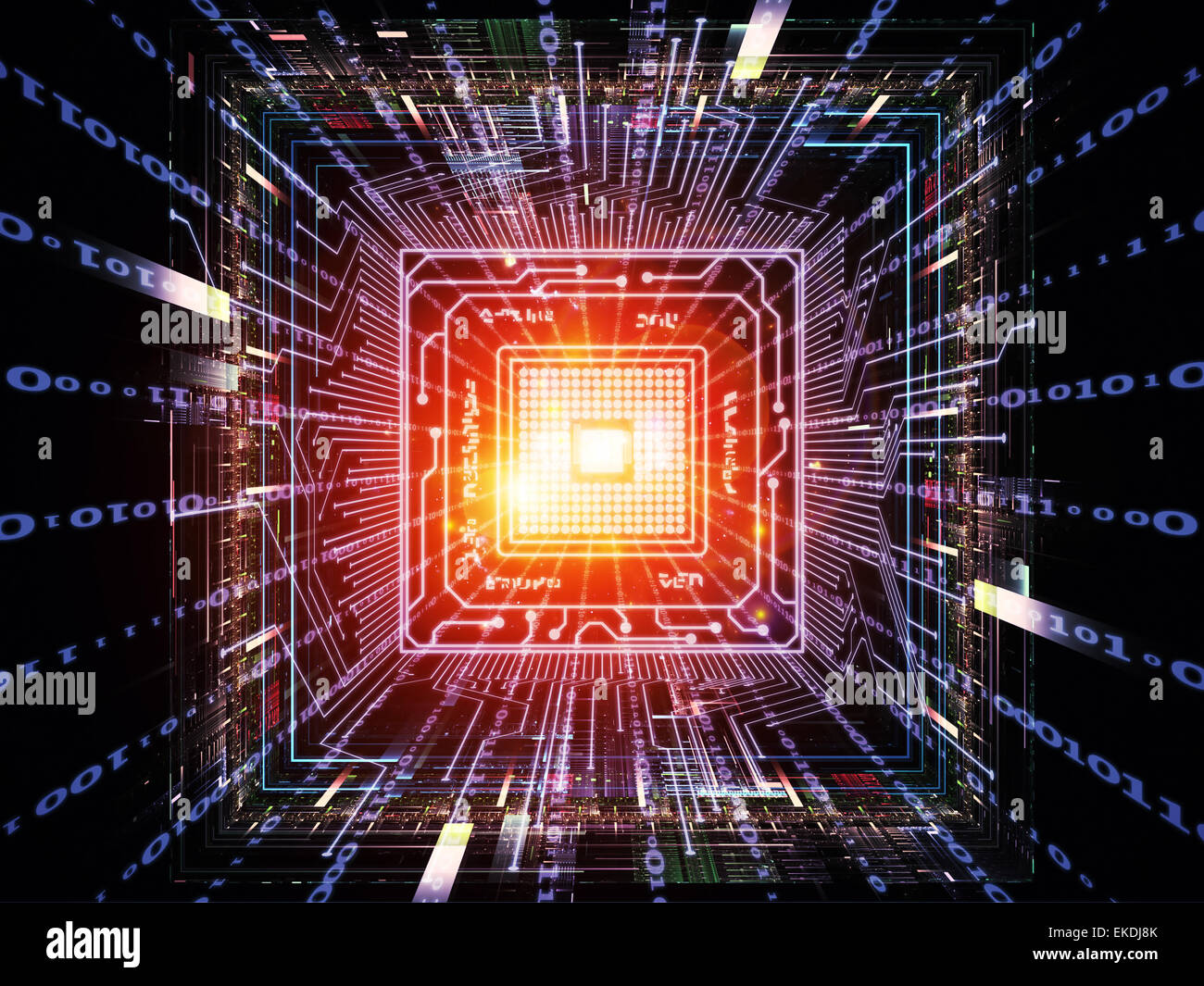 Numeric Vision of CPU Stock Photo - Alamy