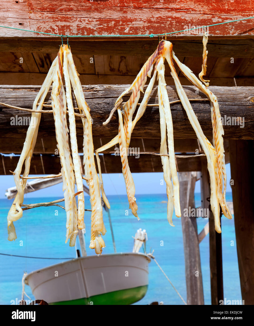 dried fish peix sec typical food in Mediterranean Stock Photo - Alamy