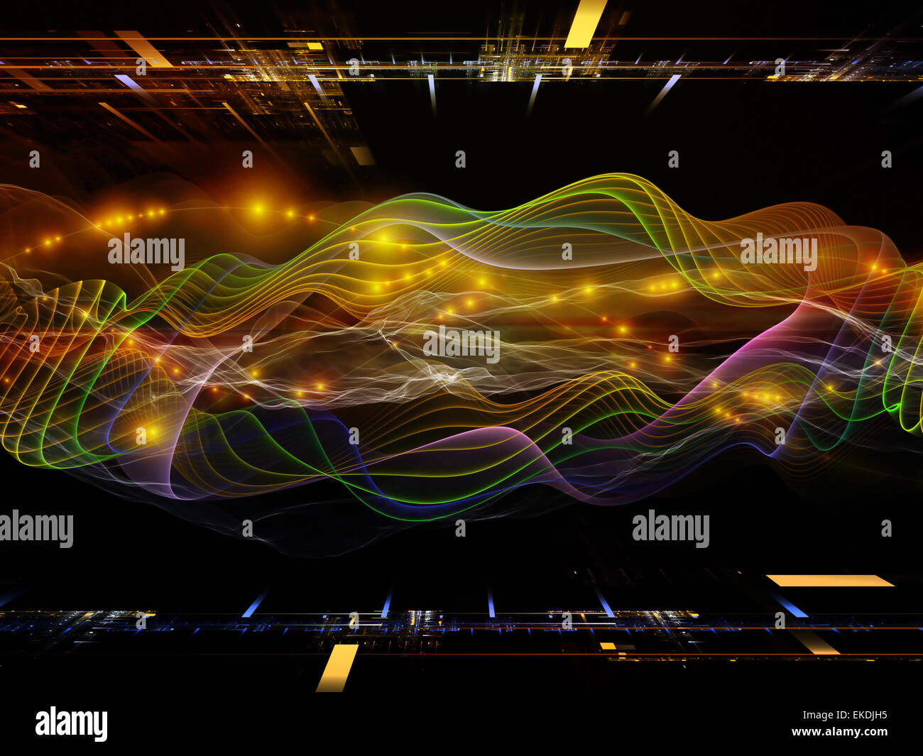 Sine Wave Lights Stock Photo - Alamy