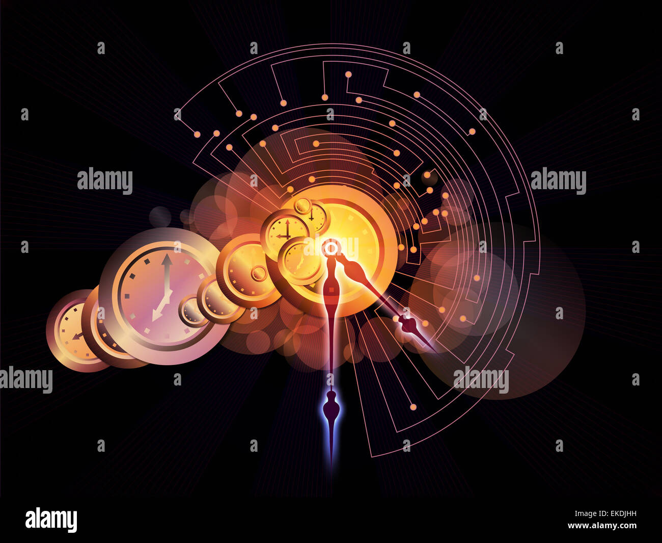 Composition of clocks hi-res stock photography and images - Alamy