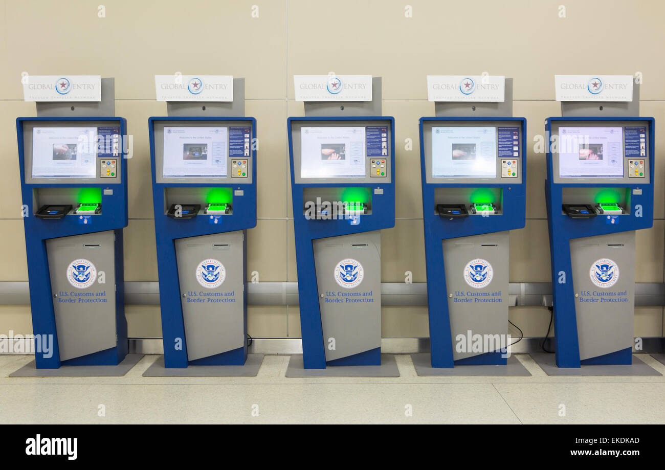 Global Entry and Automated Passport Control (APC) kiosks are installed ...