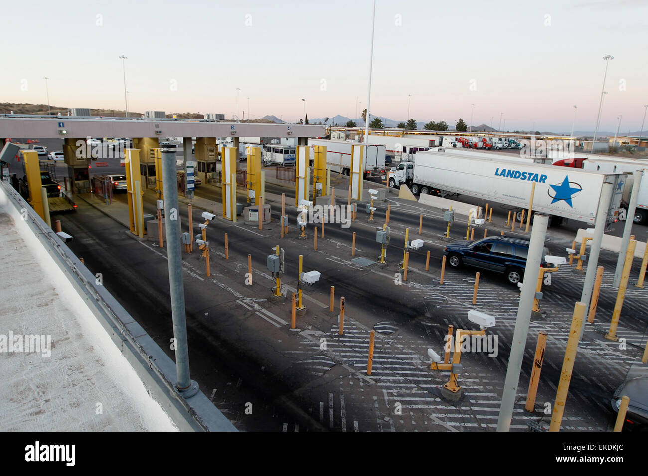Aerial views of CBP operations in Arizona, including inspections, drug ...