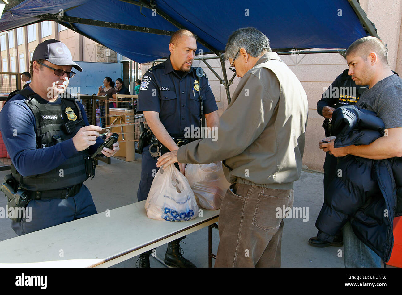 Aerials of CBP operations in Arizona show key activities such as canine ...