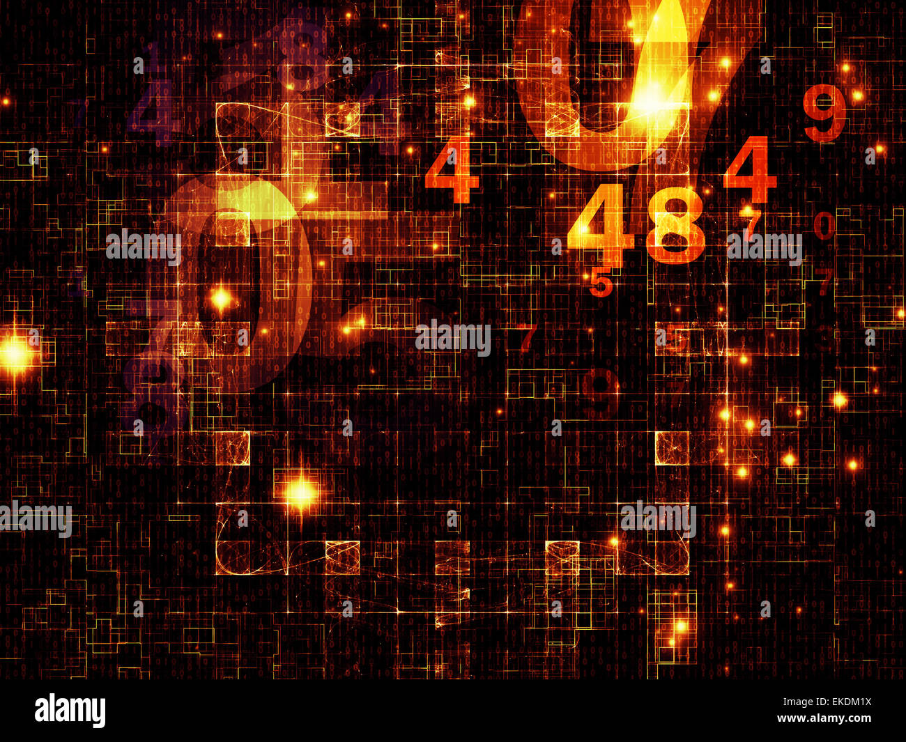 Light of Numbers Stock Photo - Alamy