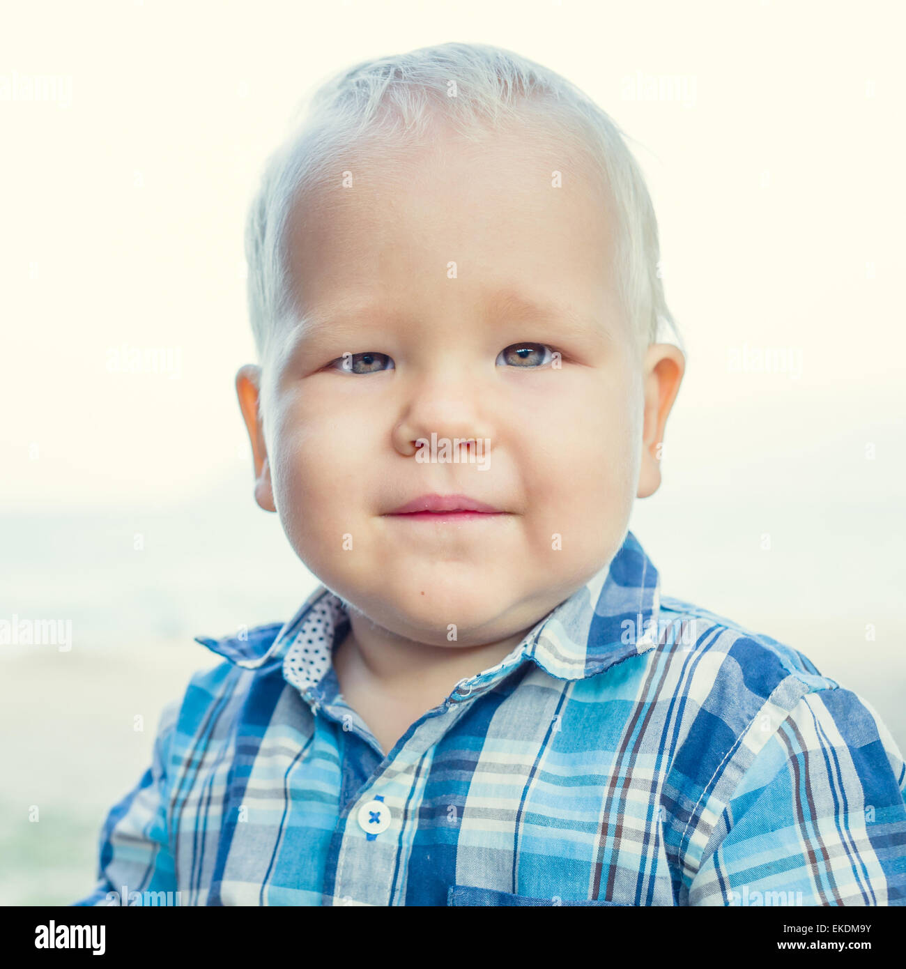 Cute caucasian baby outdoor portrait Stock Photo - Alamy