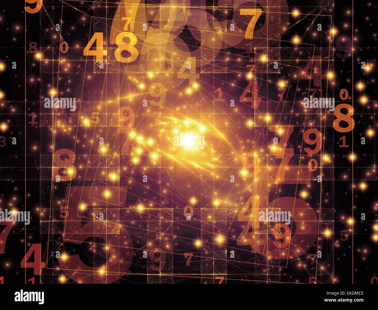 Lights of Numbers Stock Photo - Alamy