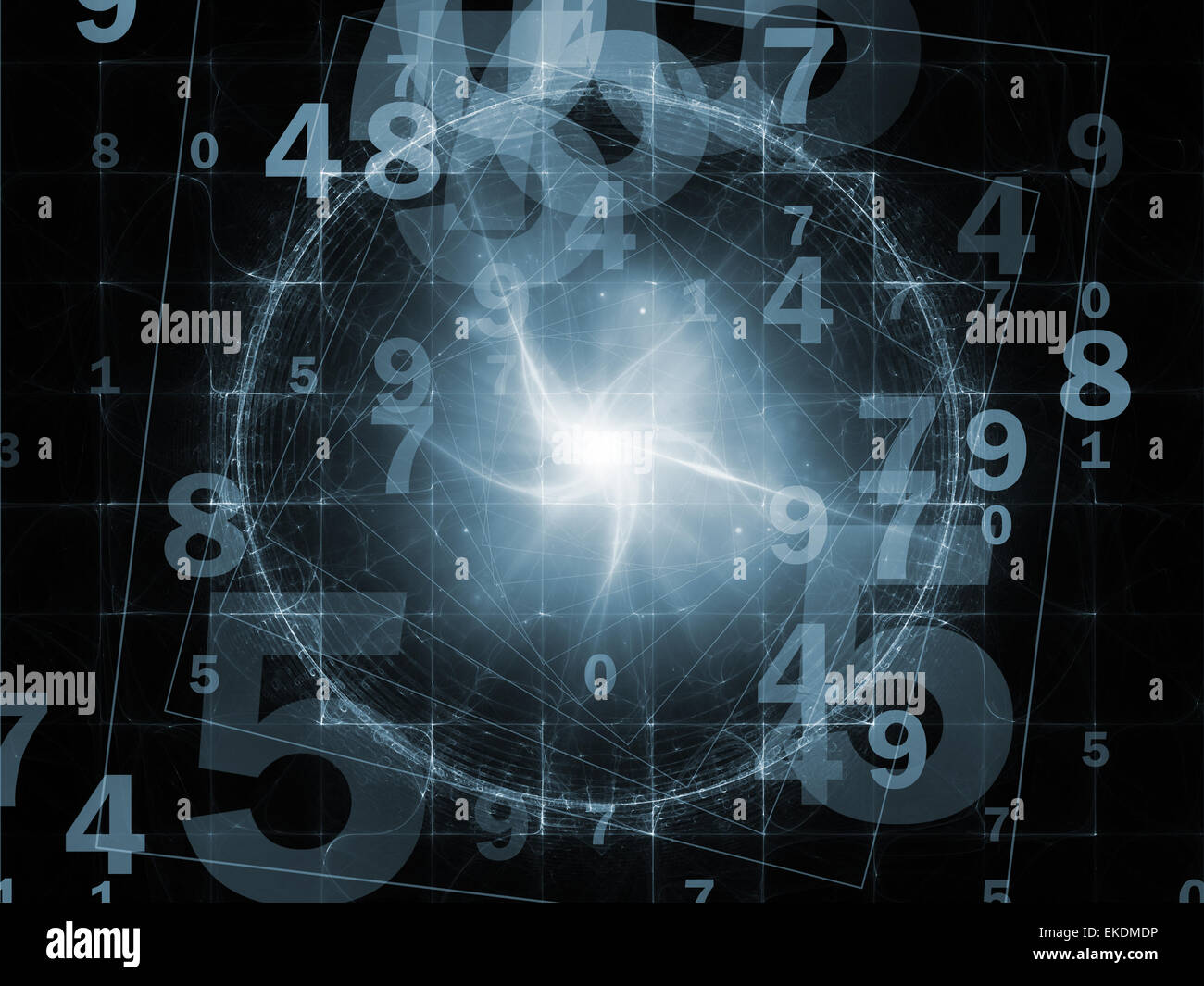 Light of Numbers Stock Photo - Alamy