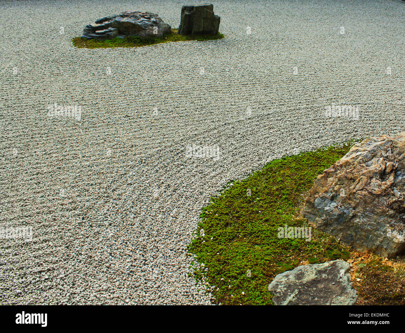 Zen Rock Garden at Ryoan-ji temple in Kyoto, Japan Stock Photo - Alamy