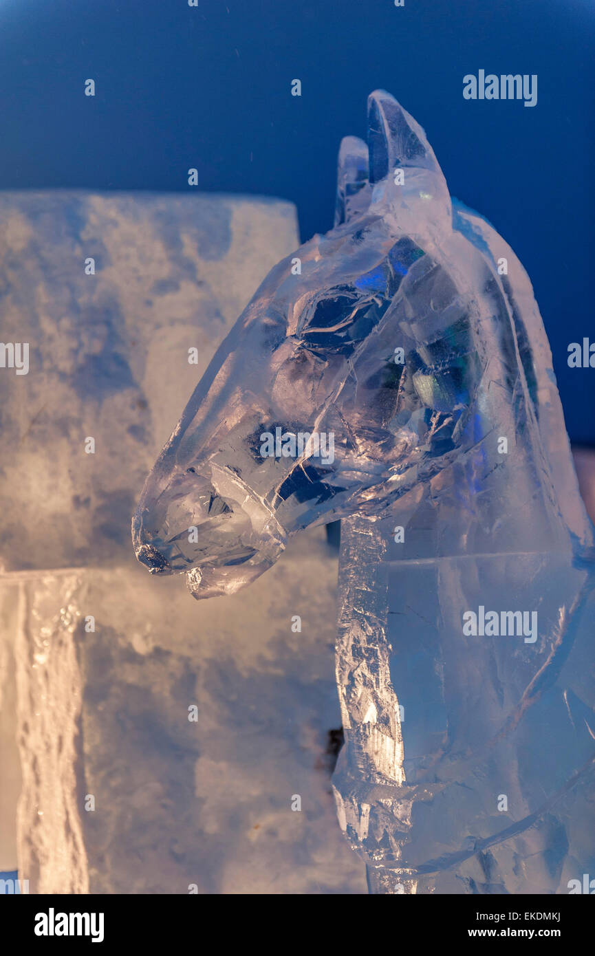 The ICIUM Wonderworld of Ice sculpture park, Levi, Finland Stock Photo ...