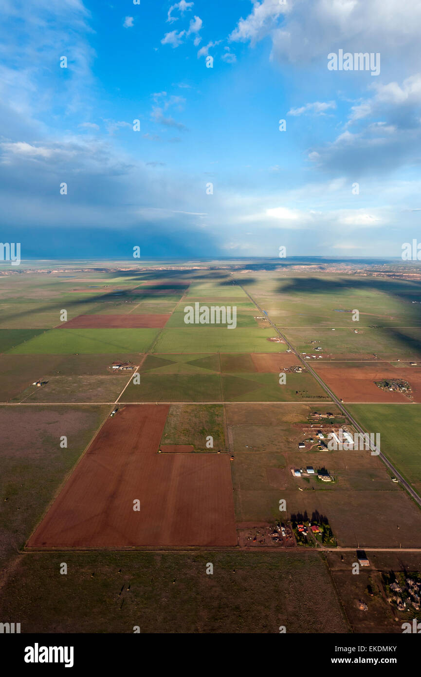 Farmland near Amarillo viewed from the air. Texas Panhandle. USA Stock ...