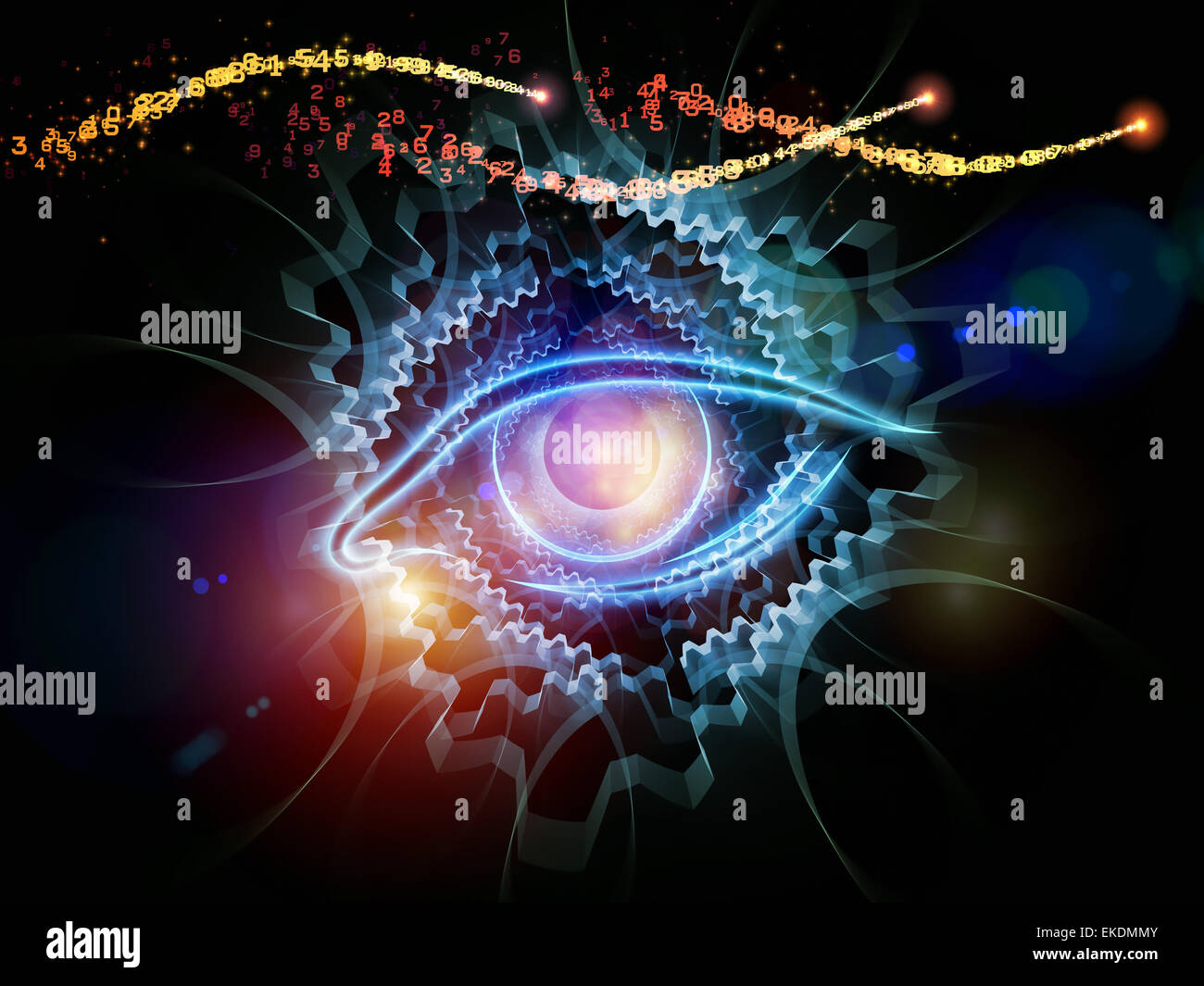 Eye of digits Stock Photo - Alamy