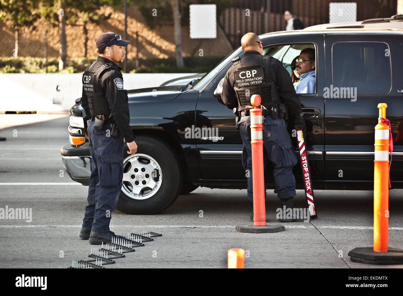 At the San Ysidro Port of Entry, CBP officers conduct vehicle ...