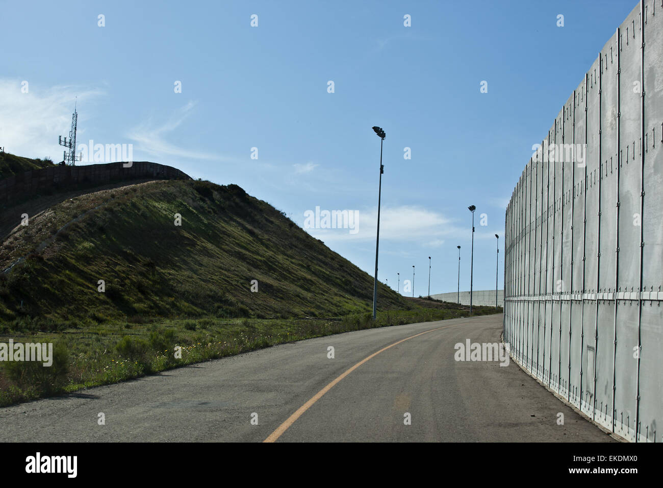 A section of the U.S.-Mexico border fence near San Diego. The fence is ...