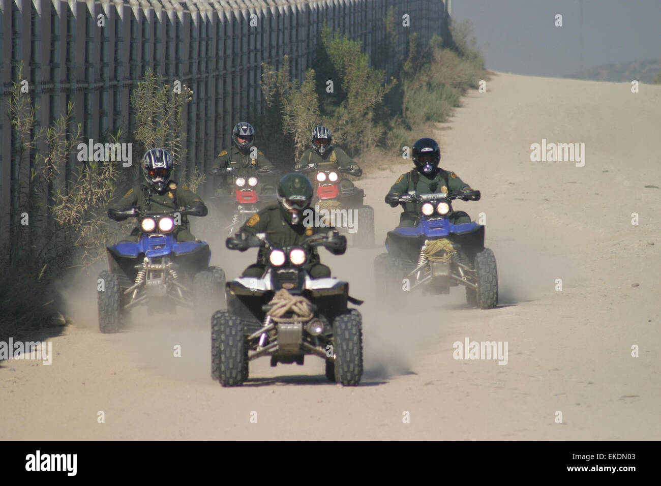 Border Patrol conducting patrols on ATVs Stock Photo - Alamy